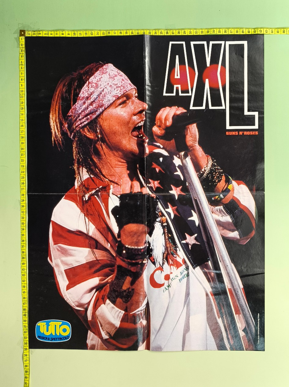 Poster Axl Guns N' Roses Original Vintage Music And Entertainment | eBay UK