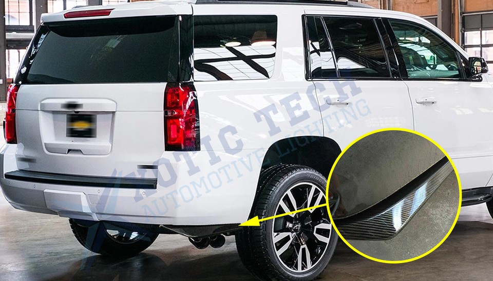 Carbon Fiber Style Rear Bumper Canard Splitter Diffuser Spoilers For ...