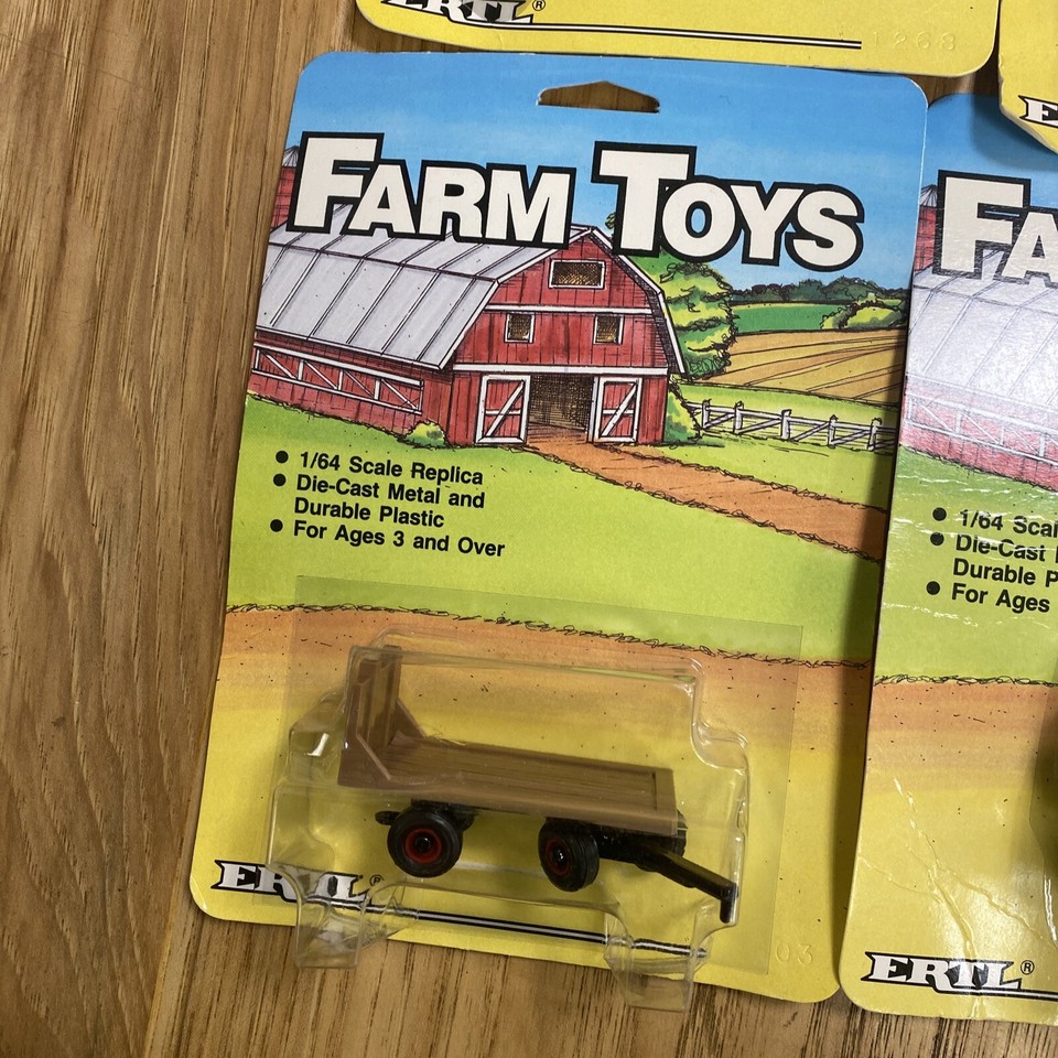 6 Ertl Farm Toys Die Cast 1/64 Farm Implement Accessories New On Card ...