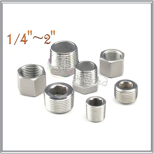 A2 Stainless Steel BSP Male Cap End Plug Stopper Hex Socket Insert Caps ...