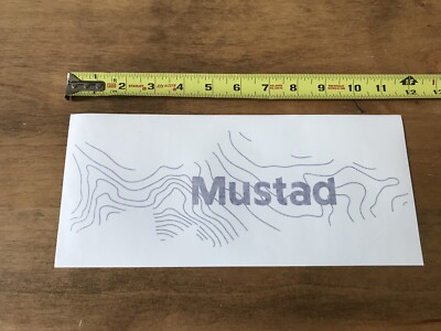 Mustad Line Fish Fishing Hooks Sticker/Decal Approx 12” New Authentic ...