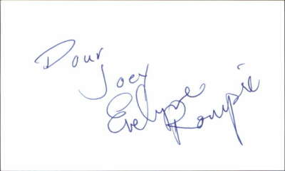EVELYNE ROMPRE LES INVISIBLES Signed 3"x5" Index Card | eBay