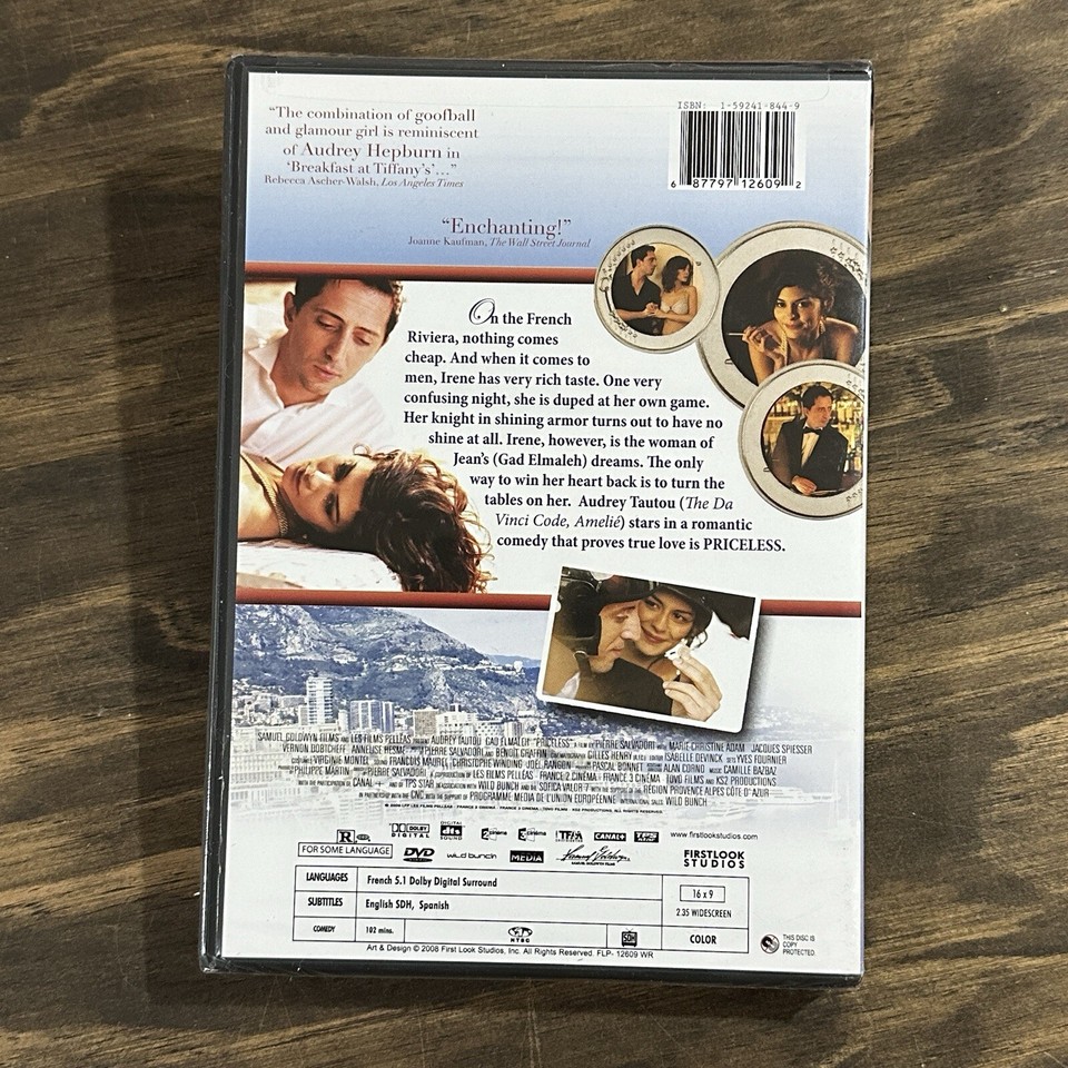 Priceless DVD Widescreen Audrey Tautou Sealed New In French w/ English ...