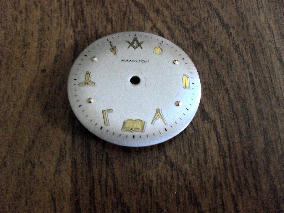 Hamilton "Masonic" Wrist-Watch Dial... Very Nice Used Condition... L@@K ...