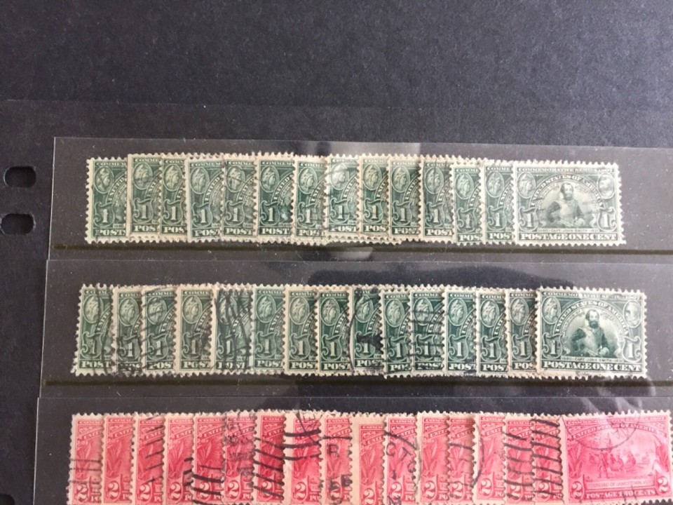 US STAMPS SC# 328-330 1c-5c Jamestown Expo Huge Set CV $2260.00 USED | eBay