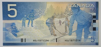 2005 BANK OF CANADA FIVE 5 DOLLAR BANK NOTE HOJ 1875314 NICE BILL | eBay