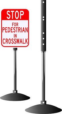 CAST IRON PORTABLE SIDEWALK SIGN STAND 14" PEDESTAL BASE AND POST KIT ...