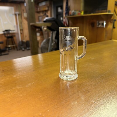 LARGE SHOT/SHOOTER GLASS 5 inch WITH HANDLE, brewery add | eBay