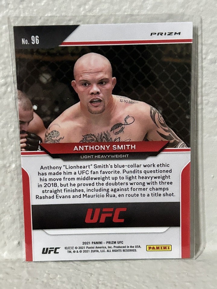 2021 Panini Prizm UFC Silver Prizm Anthony Smith #96 MMA Dana White | eBay