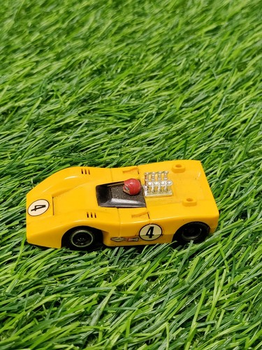 Tyco Pro Slot Car McLaren Can Am Yellow White #4 Runs | eBay