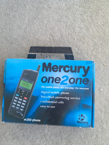 mercury one 2 one mobile phone. Vintage with battery & box ...