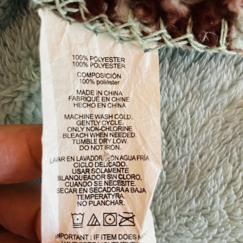 Pendleton Avra Valley Sherpa Fleece Blanket King Size 92”x114” Aqua ...