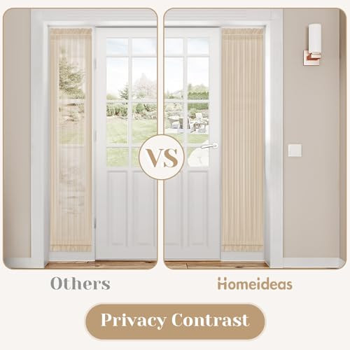 Non-See-Through Sidelight French Curtains for Front Door,Light ...