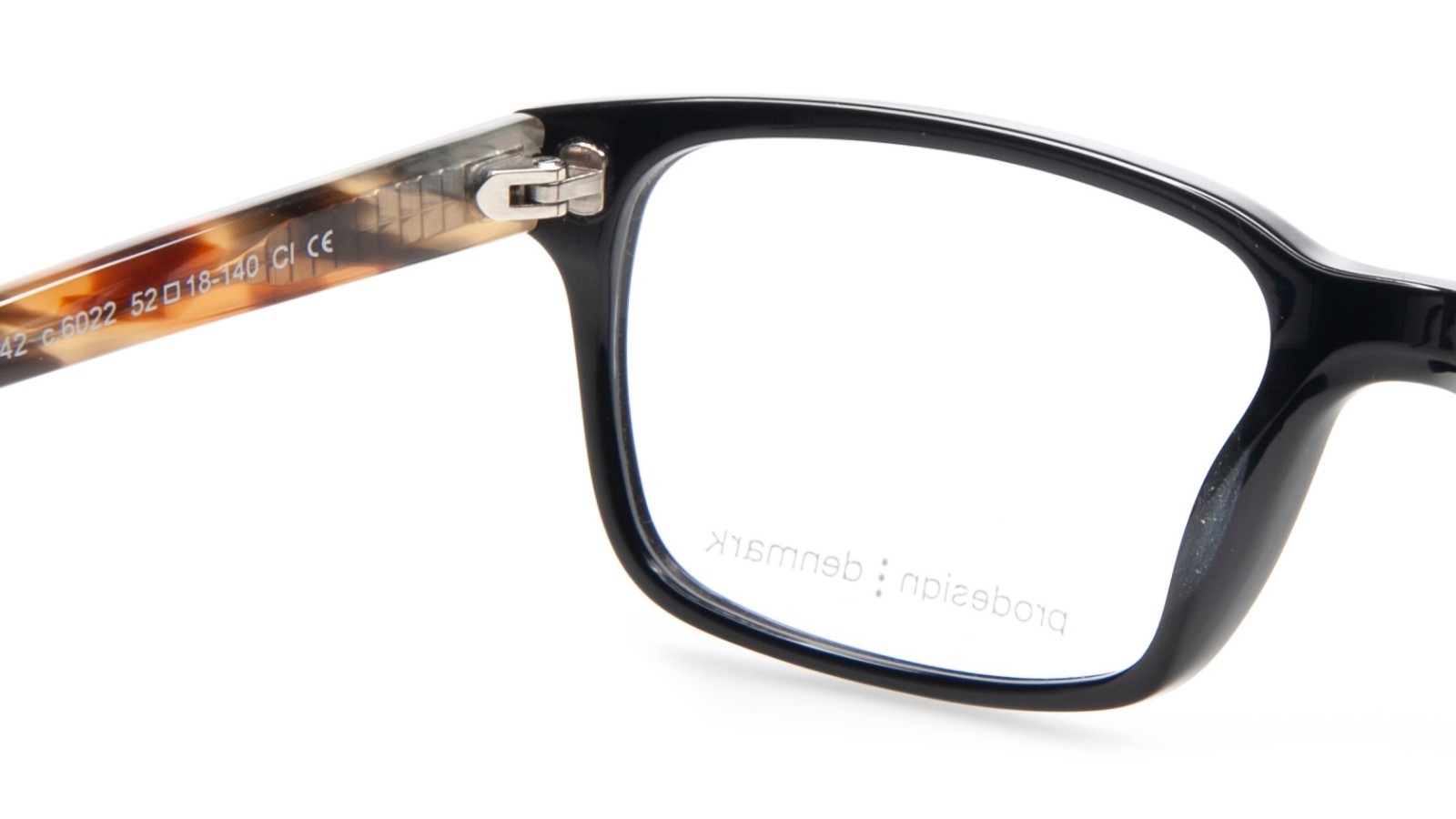NEW PRODESIGN DENMARK 1742 c.6022 BLACK EYEGLASSES FRAME 52-18-140 36mm ...