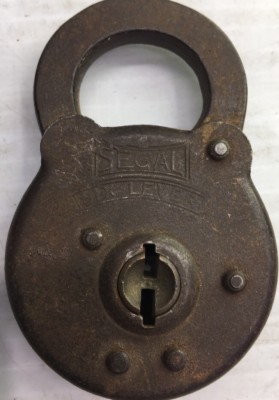 Vintage Antique Segal Iron Padlock Lock | eBay