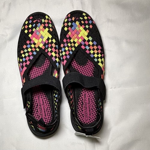 Croft and Barrow Shoes Women’s Size 8.5 Peep Toe Slip On Multicolor ...