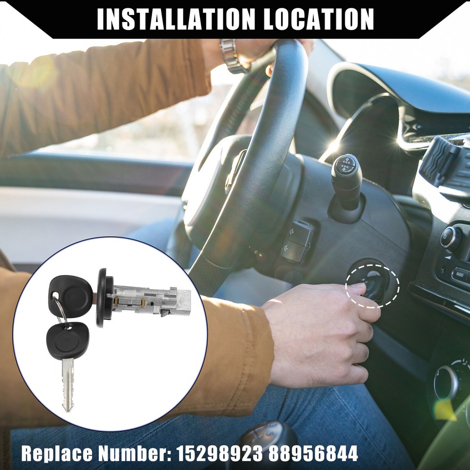 New Ignition Lock Cylinder & Keys 15298923 for Chevy GMC Silverado ...