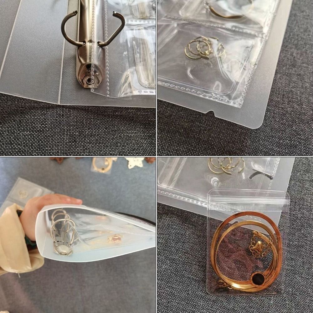 Ring Necklace Ziplock Bag Jewelry Storage Book Display Organizer ...