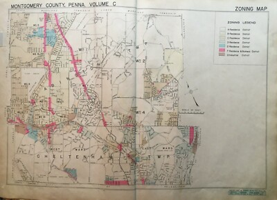 1937 MONTGOMERY COUNTY PENNSYLVANIA ABINGTON & CHELTENHAM ZONING ATLAS ...