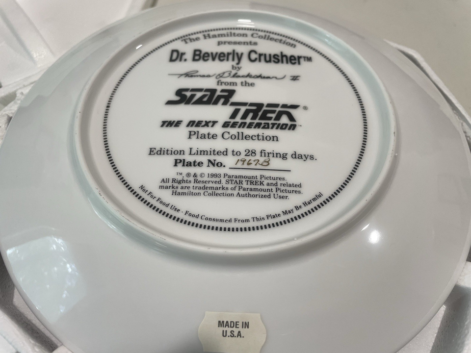 Star Trek The Next Generation Plate Collection - All 10 - 2 Morgans Q ...
