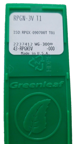 Greenleaf RPGN-3V T1 WG-300 Ceramic V-Bottom Turning Inserts | eBay