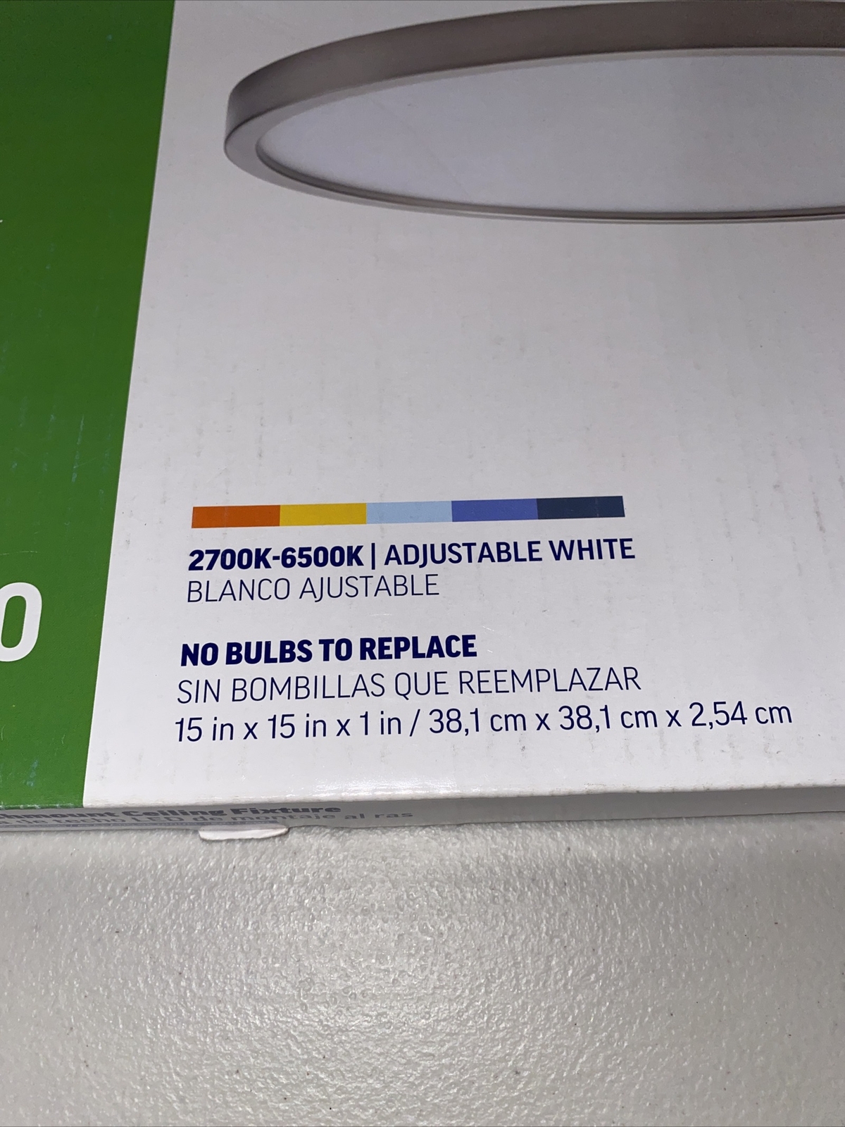 Project Source Flushmount Ceiling Fixture LED White Lens Brushed Nickel 15” | eBay