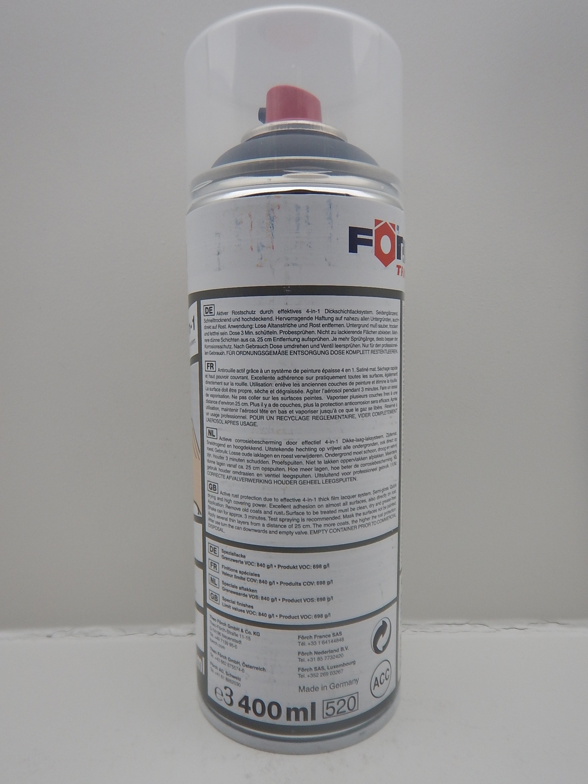 6x 4 in 1 RAL DB 7350 NOVAGRAU GRAU DICKSCHICHTLACK LACK SPRAY ...