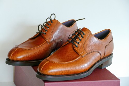 BNIB Carmina Brown Karagrain NST Derby Shoes 80414 Detriot Last 7.5 UK ...