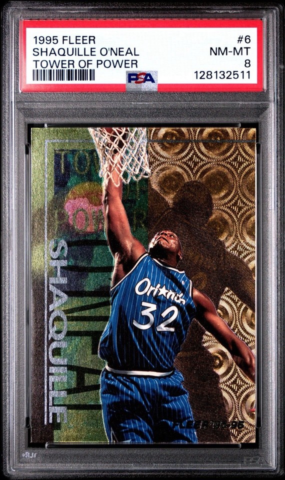 1995 Fleer Shaquille O'Neal Tower of Power #6 Orlando Magic PSA 8 | eBay