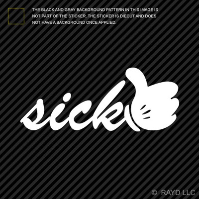 (2x) Sick Sticker Die Cut Decal Self Adhesive Vinyl JDM | eBay