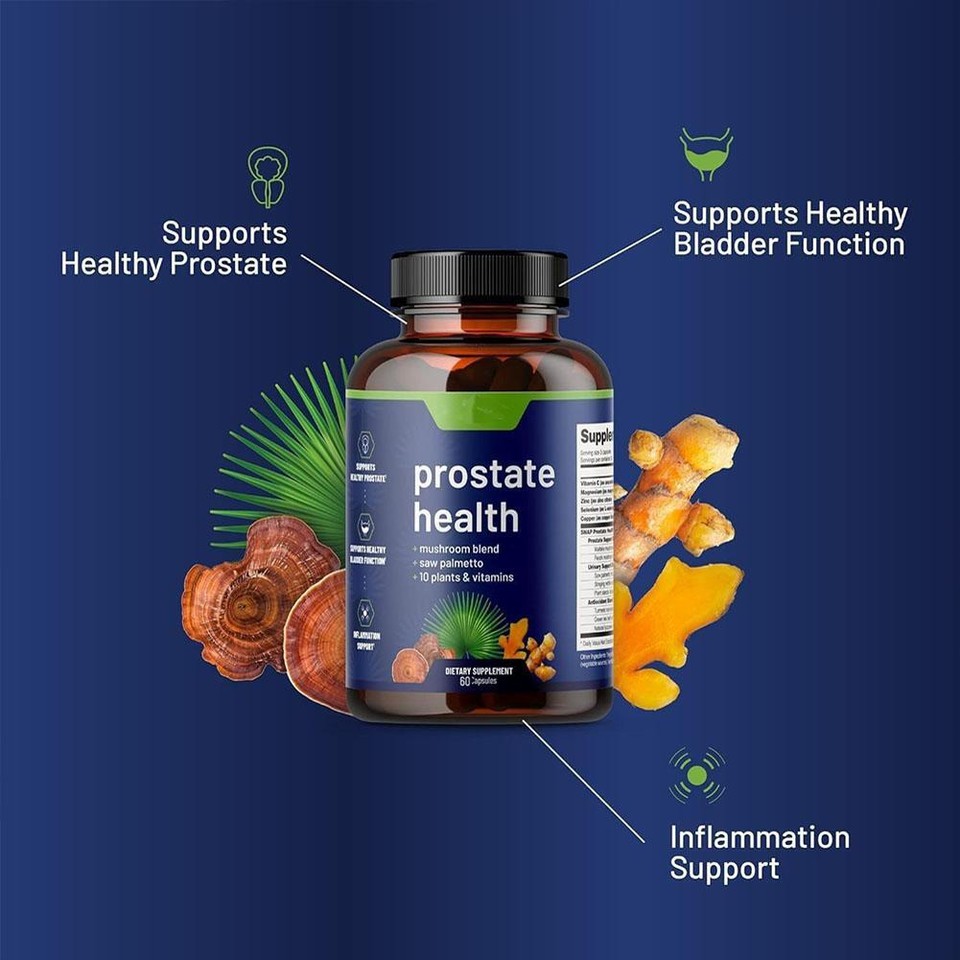 NEW Prostate Health Capsules Natural Support for Men’s Wellness 60 ...