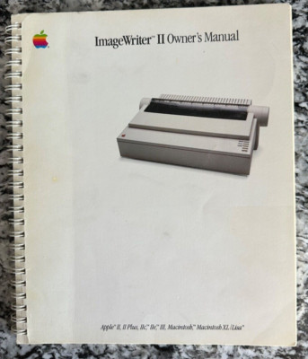 1985 Apple Macintosh ImageWriter II Owner's Manual | eBay