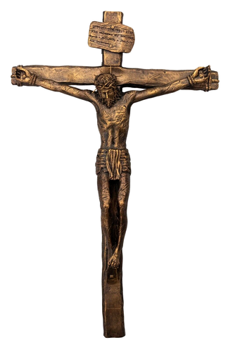 10" Realistic Crucifix - Antique Bronze Finish | eBay