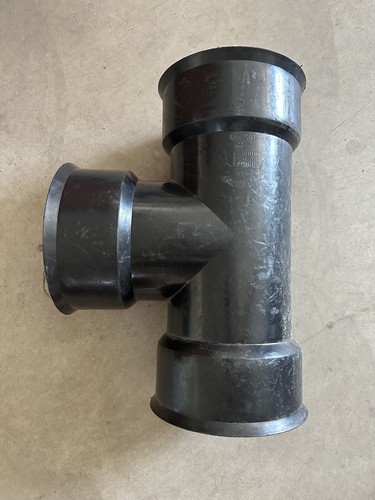 PVC Drainage Pipe Culvert Tee Drain Piping Black 8” | eBay