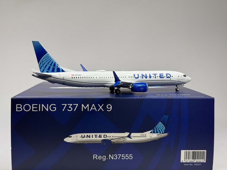 NG Models 1:200 United Airlines Boeing 737 MAX9 N37555 Evo Blue ...