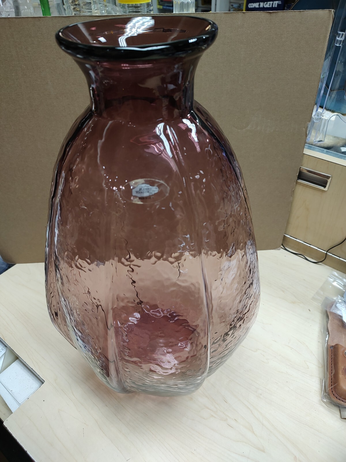 RARE Blenko Handcraft Art Glass 6002P Orchid Amethyst Purple Monumental ...