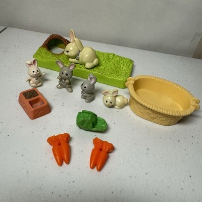 Vintage Kenner Littlest Pet Shop Mommy & Baby Bunnies Mom Rabbit Family ...