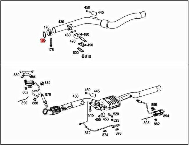 Mercedes-Benz 2204920281 Genuine OEM Muffler & Pipe Seal for sale ...