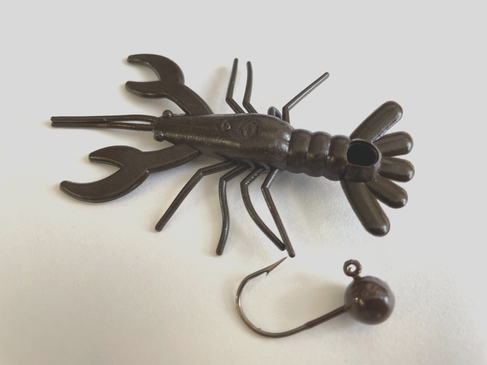 Crawfish Lure, 3" Brown, 1/8 oz Jig, 1/0 Short Shank Hook, 1/Pk | eBay