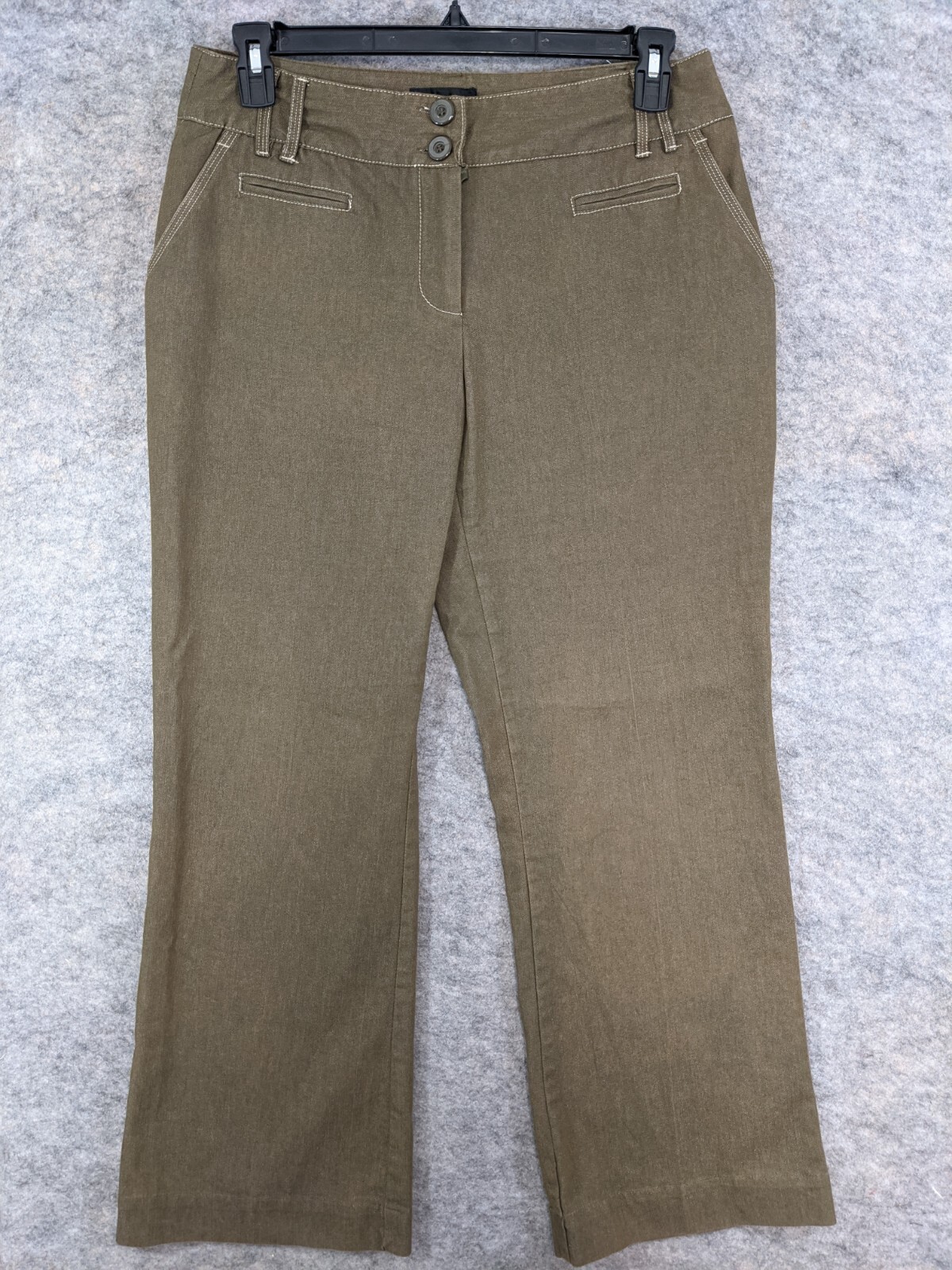 Robert Louis Pants Womens 12 Green Stretch Straight High Rise 31 ...