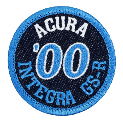 2000 Acura Integra GS-R Embroidered Patch Black/Aqua Iron-On Sew-On Hat ...