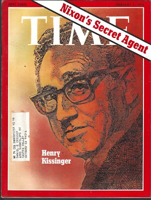 TIME MAGAZINE FEBRUARY 7 1972 (VG+) HENRY KISSINGER, $3.95 FLAT ...