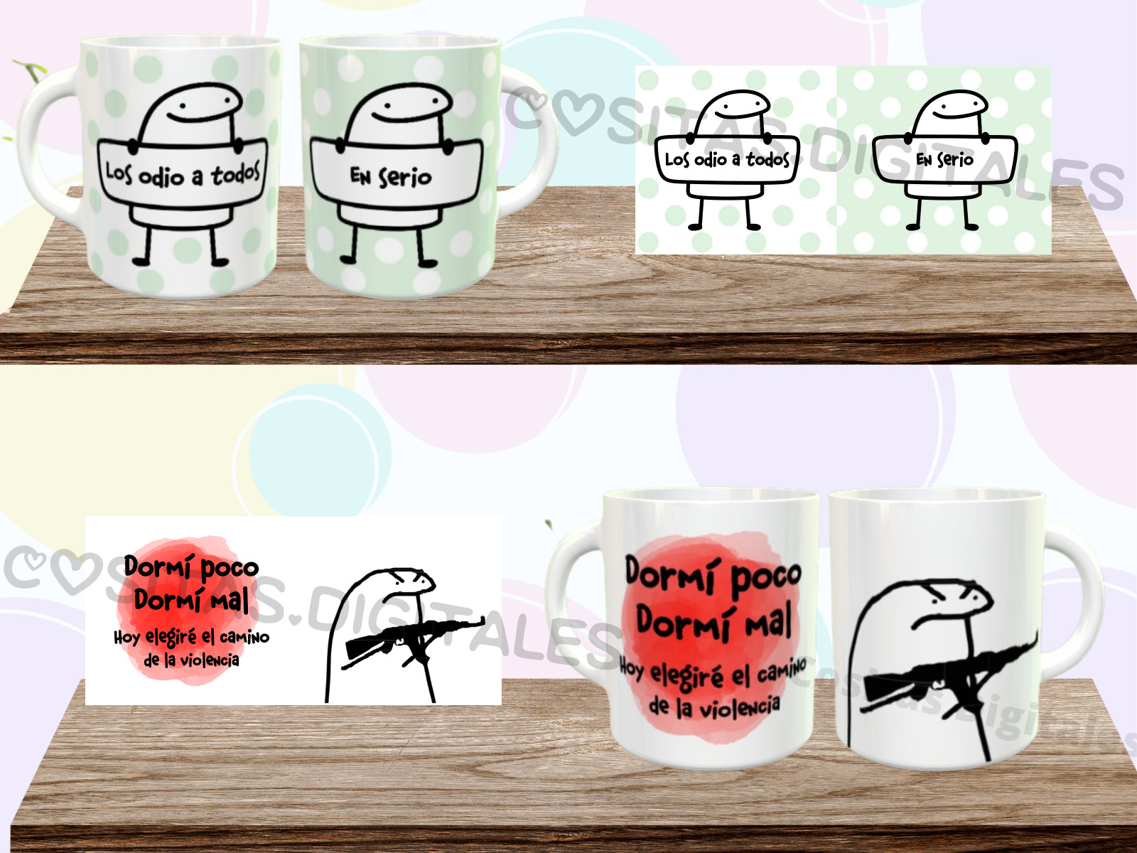 Flork 10 Plantillas Tazas Sublimación Editables Mug Templates Bundle ...