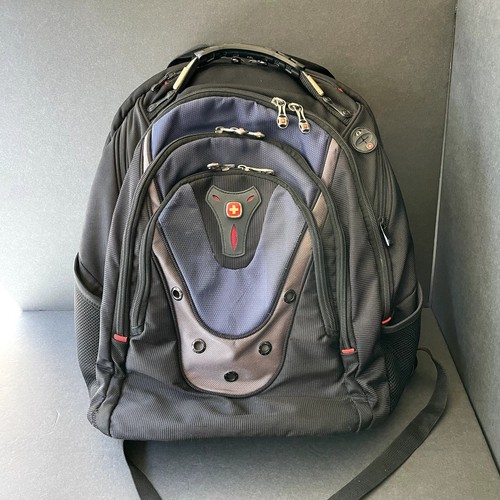 Swiss Gear Ibex Black Blue Backpack Laptop Bag *READ* | eBay