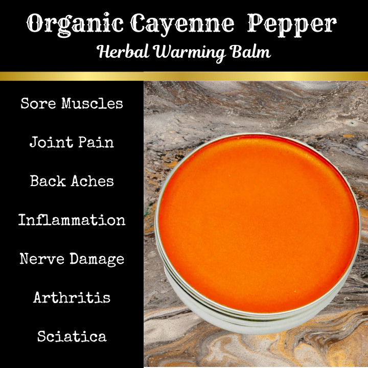 Organic Pain Relief Balm | Cayenne Salve for Muscle, Joint, Back ...