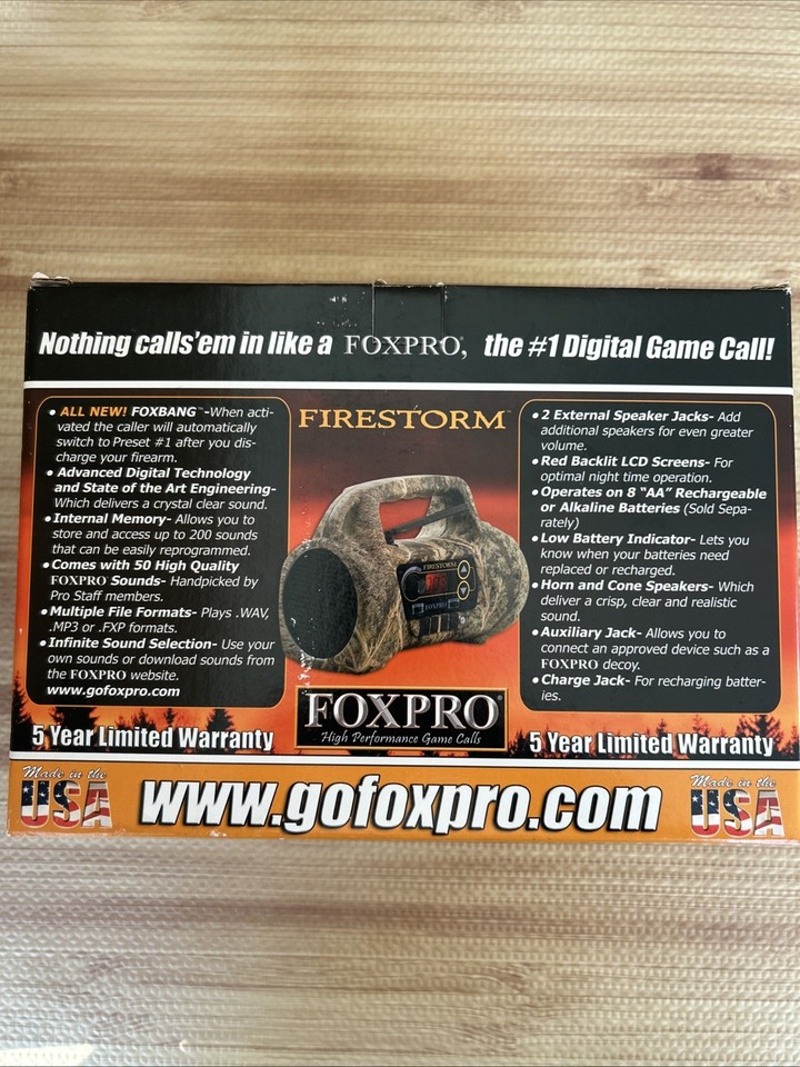 FoxPro Firestorm Electronic Predator Call In Mossy Oak Breakup Infinity ...