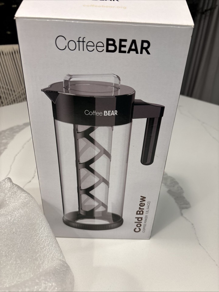 COFFEE BEAR – Cold Brew Coffee Maker and Iced Tea Brewer, Large 1.3L ...