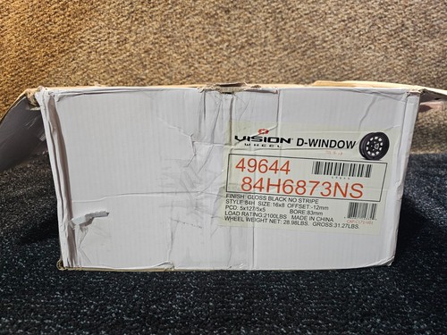 (QTY 1) Vision D-Window 84H 84H6783NS Black Steel Wheel Rim 16x7 6x139 ...