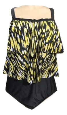 Azul by Maxine of Hollywood Faux Tankini 1-Piece Swimsuit Size 24W $90 ...