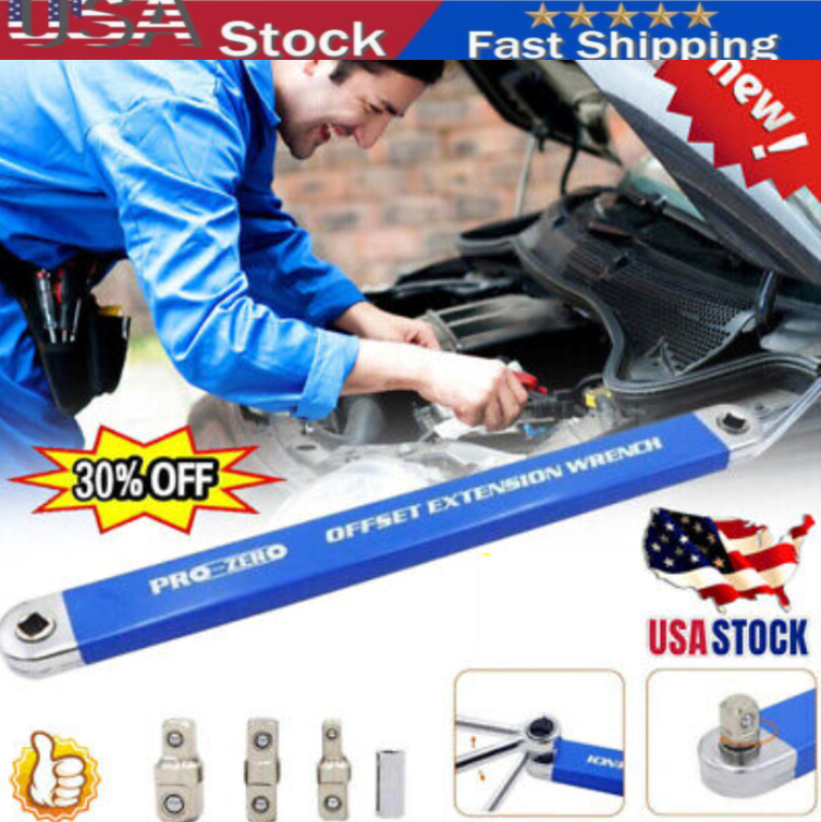 1/2X Spanner Extension Wrench Set Offset Ratchet Spanner Extender with ...